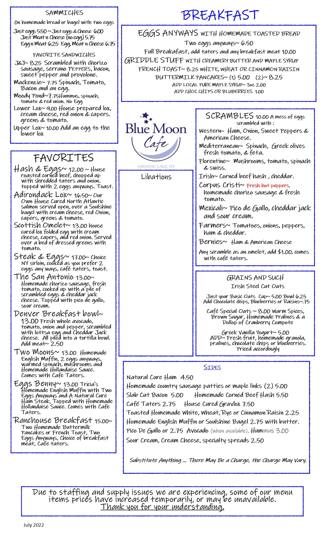 Menu 2022 B&L – Blue Moon Cafe
